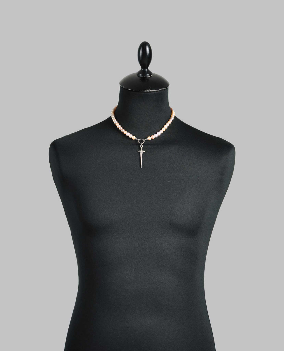 PINK PEARL DAGGER CHOKER – Allotment Store